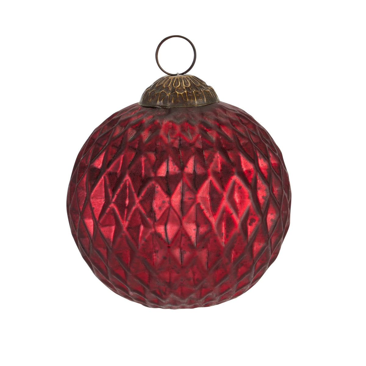 The Noel Collection Ruby Red Honeycomb Bauble — GingerInteriors.co.uk