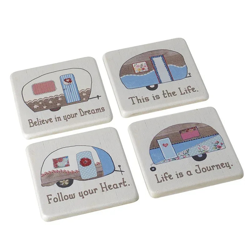 Caravan Coasters Mix — GingerInteriors.co.uk