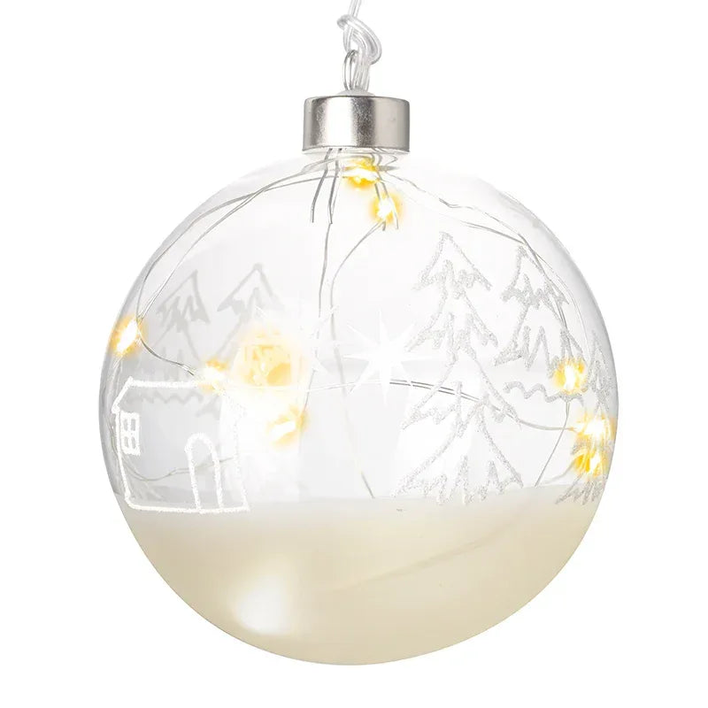 Glass Bauble Light Up Childs Play LED Christmas Decoration ...