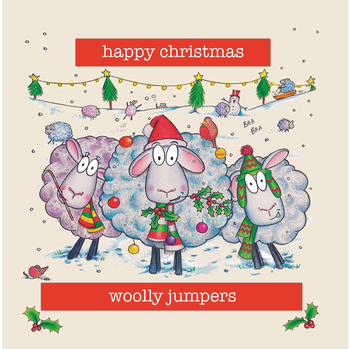 Sheep Christmas Card - Woolly Jumpers — GingerInteriors.co.uk